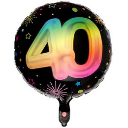 18 inch-es 40-es Számos Festicolor Szülinapi Fólia Lufi | Léggömb és ...